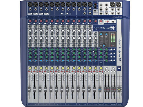 SOUNDCRAFT SIGNATURE 16 MIXER 16 CANALI CON EFFETTI LEXICON E LIMITER ...