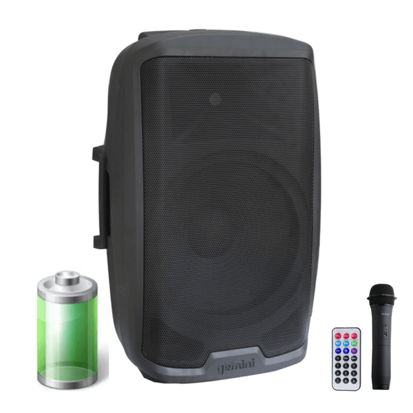GEMINI AS2115 TO GO DIFFUSORE PORTATILE CASSA A BATTERIA + TROLLEY INT ...